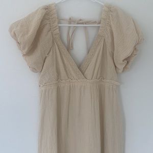 Listicle | Dresses | Nwt Listicle Boho Dress Size L Cream Crochet Gauze ...
